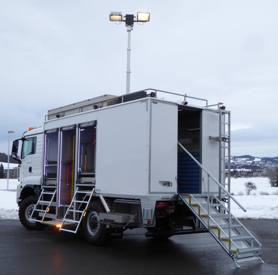 Camion Zbinden pour les Services industriels de Genève